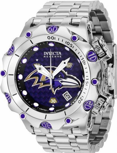 INVICTA NFL 52MM VENOM HYBRID STAINLESS BRACELET WATCH BALITMORE RAVENS ...