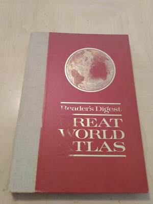 Reader's Digest Great World Atlas 1st Ed. 1963 Geography Colored Maps ...