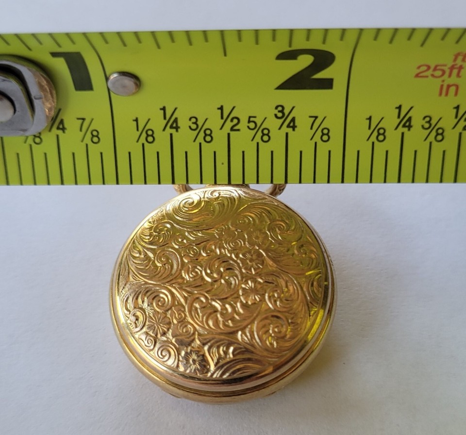 Vintage Arnex Womens Pendant/ Locket Pocket Watch with Floral Case ...