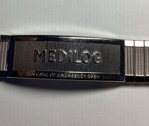 Rare "MEDILOG" Speidel Bracelet Band Pat 2.689.450 w/ Data Log Lot 271 ...