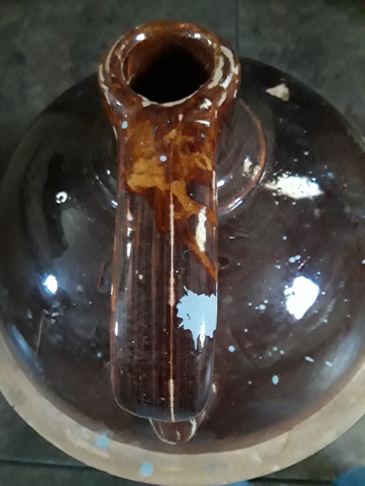 Antique 5 Gallon Love Field Potteries Dallas Jug Crock Whiskey ...