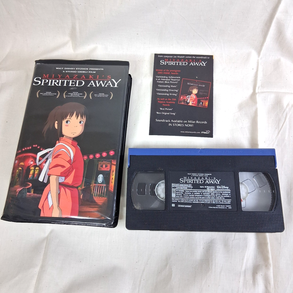MIYAZAKI’S SPIRITED AWAY VHS TAPE CLAMSHELL STUDIO GHIBLI DISNEY 2001 ...