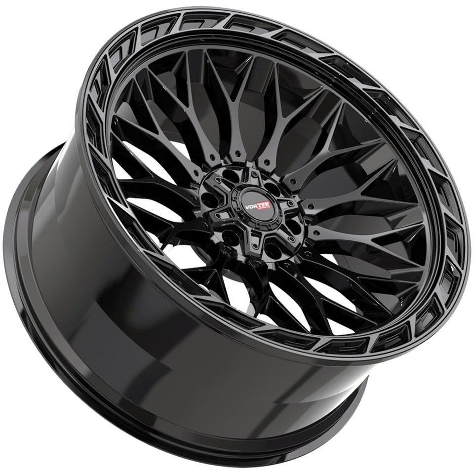 (5) Vortek VRP-503 20x9 5x5"/5x5.5" +12mm Black/Tint Ring Wheels Rims ...