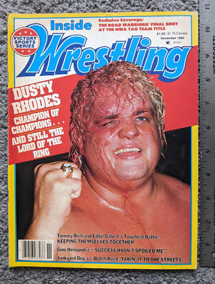 VTG 1984 NOVEMBER WRESTLING MAGAZINE DUSTY ROAD WARRIORS NWA FLAIR WWF ...