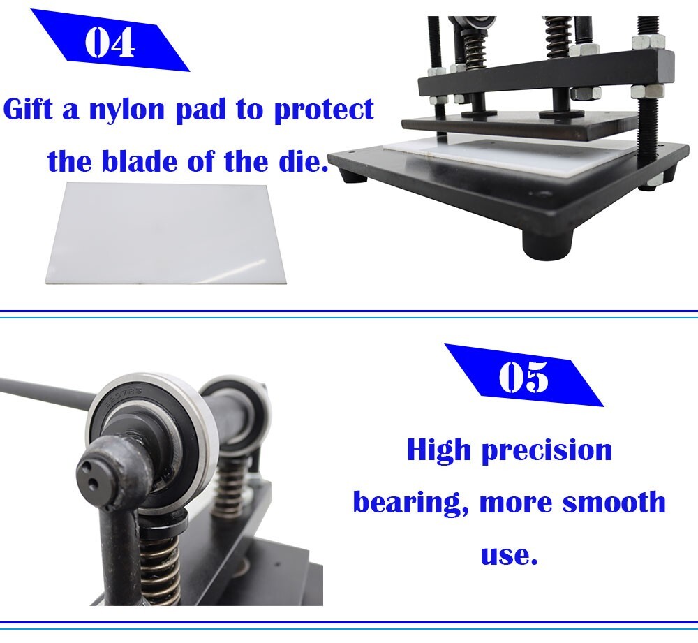 Heavy-duty Manual Leather Cutting Machine 1.5T Preesure Die Cutter ...