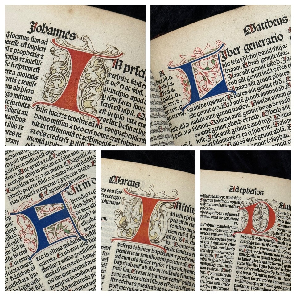 1506 Royal BIBLE Incunable VULGATE Sacon FIRST ED Manuscript ...
