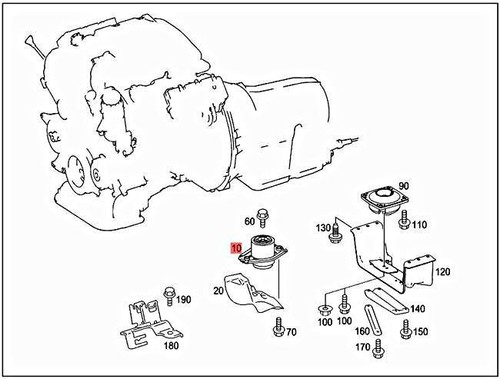 Genuine MERCEDES W164 X164 SUV Front left Engine mount 2512404617 | eBay