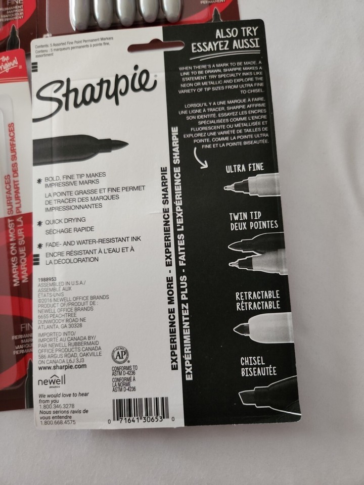 Sharpie 5ct Fine Markers 6 Packs NEW | eBay