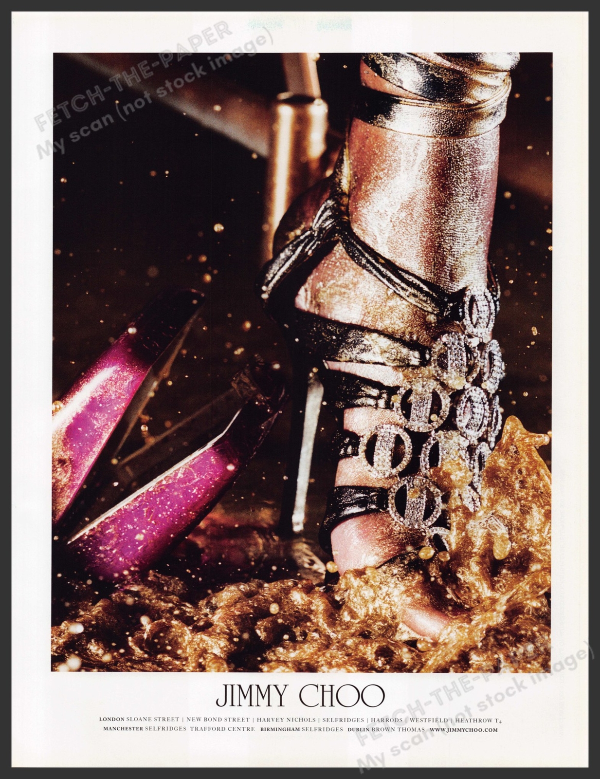 Jimmy Choo Shoes 2010s Print Advertisement Ad 2010 Glitter New Year's ...