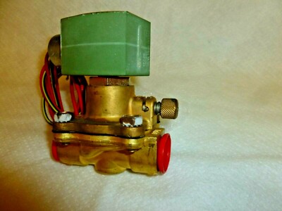 Asco 1/2" 8210G002MO 120v valve w/manual operator-blank nameplate see ...