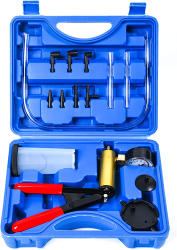 Brake Bleeder Kit with Hand Vacuum Pump with Gauge Adapters Automotive ...