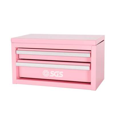 SGS Pink Mini Tool Box Metal 2 Drawers For DIY Crafts Home 27.5x15x15cm ...