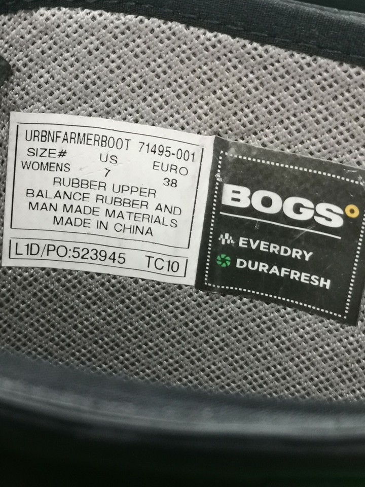 Bogs Urban Farmer Black 2eye Lace Up Womens Waterproof Rain Boots Size ...