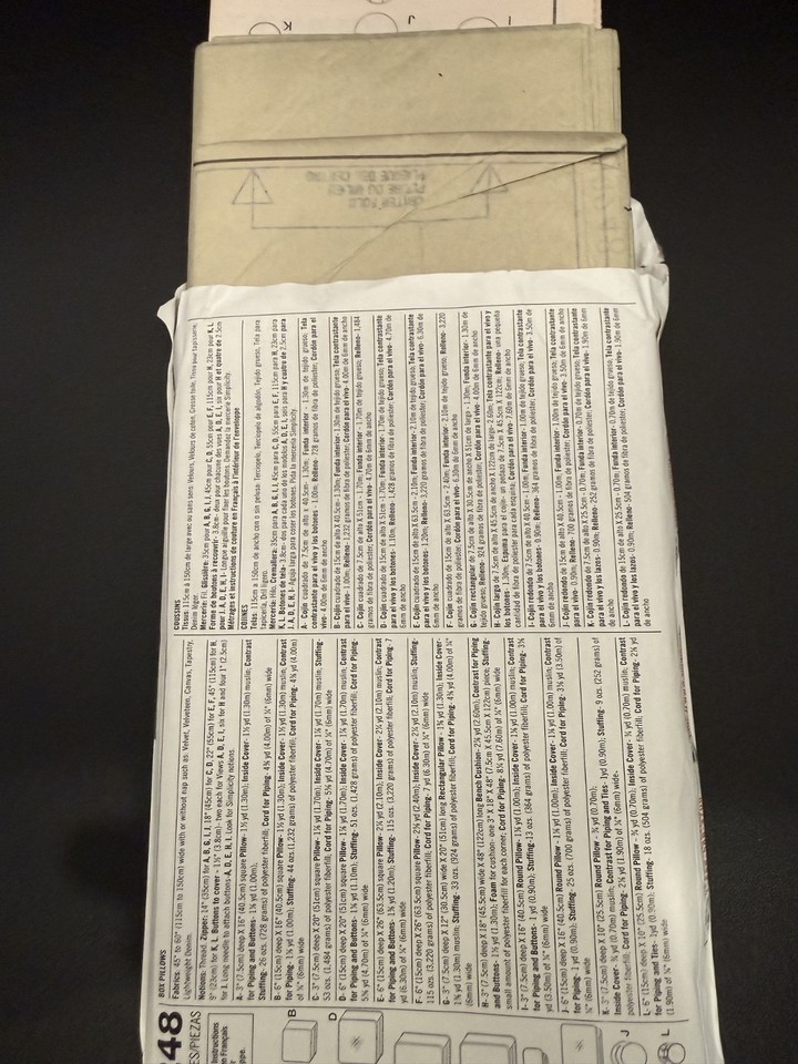 ©2000 Simplicity Sewing Pattern Home Box Throw Pillows No. 9248 | eBay