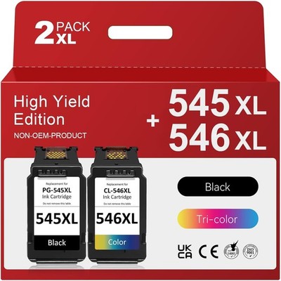 PG-545XL CL-546XL Ink Cartridge for Canon Pixma MG2450 MG2550 TS3150 ...