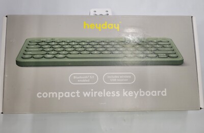 HeyDay Compact Wireless Keyboard - Green (Bluetooth & USB Wireless ...