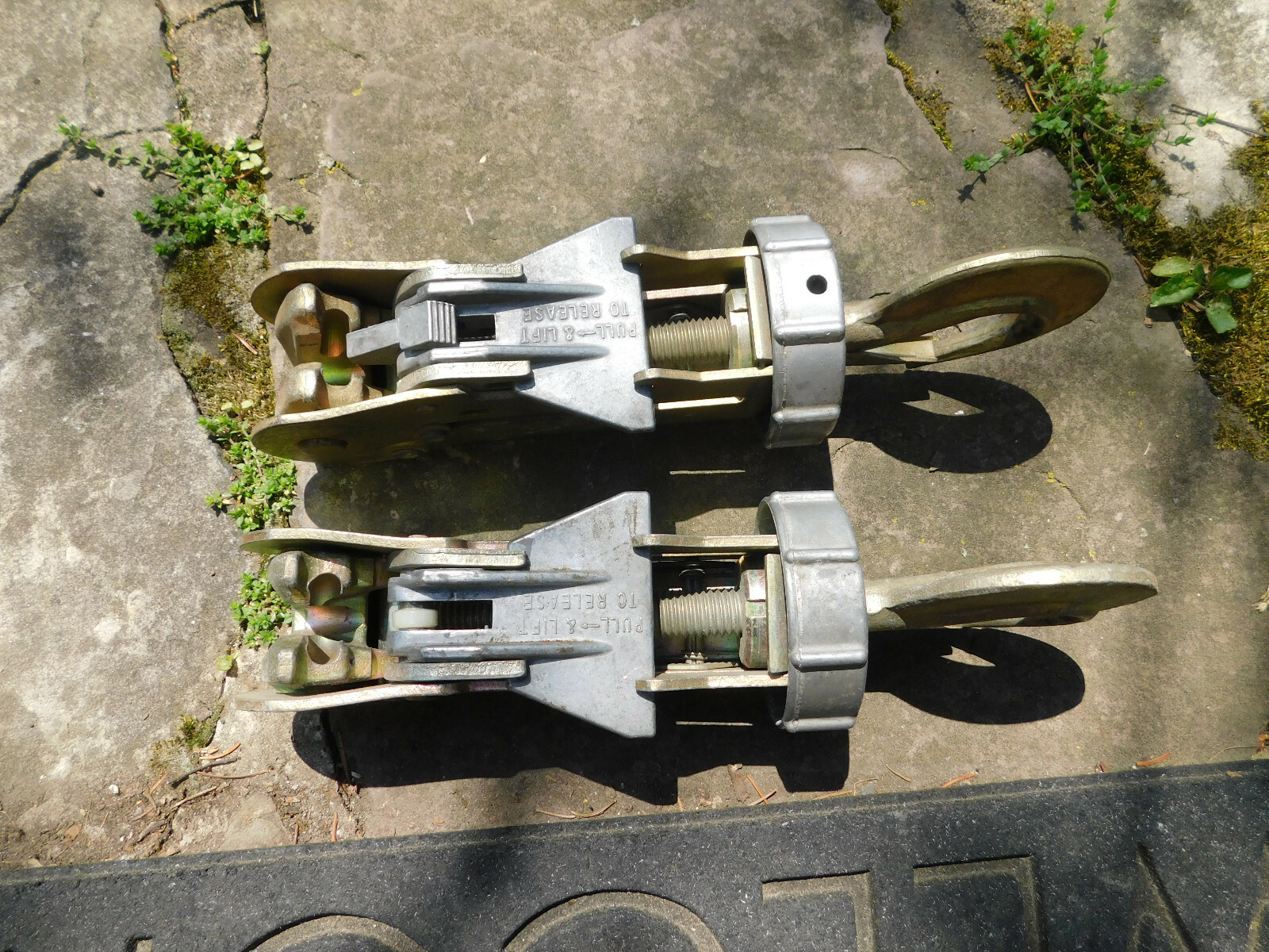 Vtg Lot 2 Aircraft Plane Cargo Steel 10,000 lb Tie Down Eastern ...