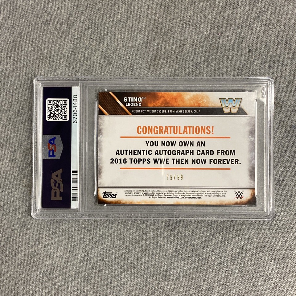 2016 Topps WWE Sting Autographs PSA 9 MINT | eBay
