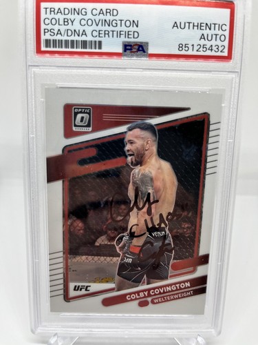 Colby Covington 2022 Panini Optic UFC Signed Autographed Card PSA ...