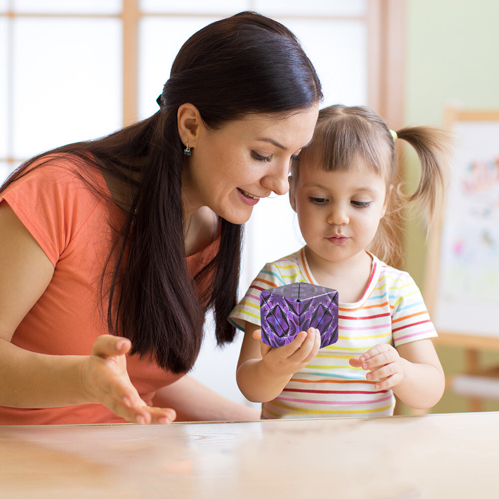 3D Magnetic Cube Interactive Game Geometric Puzzle Cube for Children ...