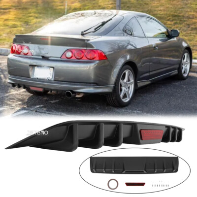 For Acura RSX Type-S Rear Lip Bumper Diffuser Shark Fins Wing Spoiler ...