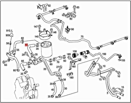 Genuine MERCEDES Separation point for filter Fuel hose 6420785781 | eBay