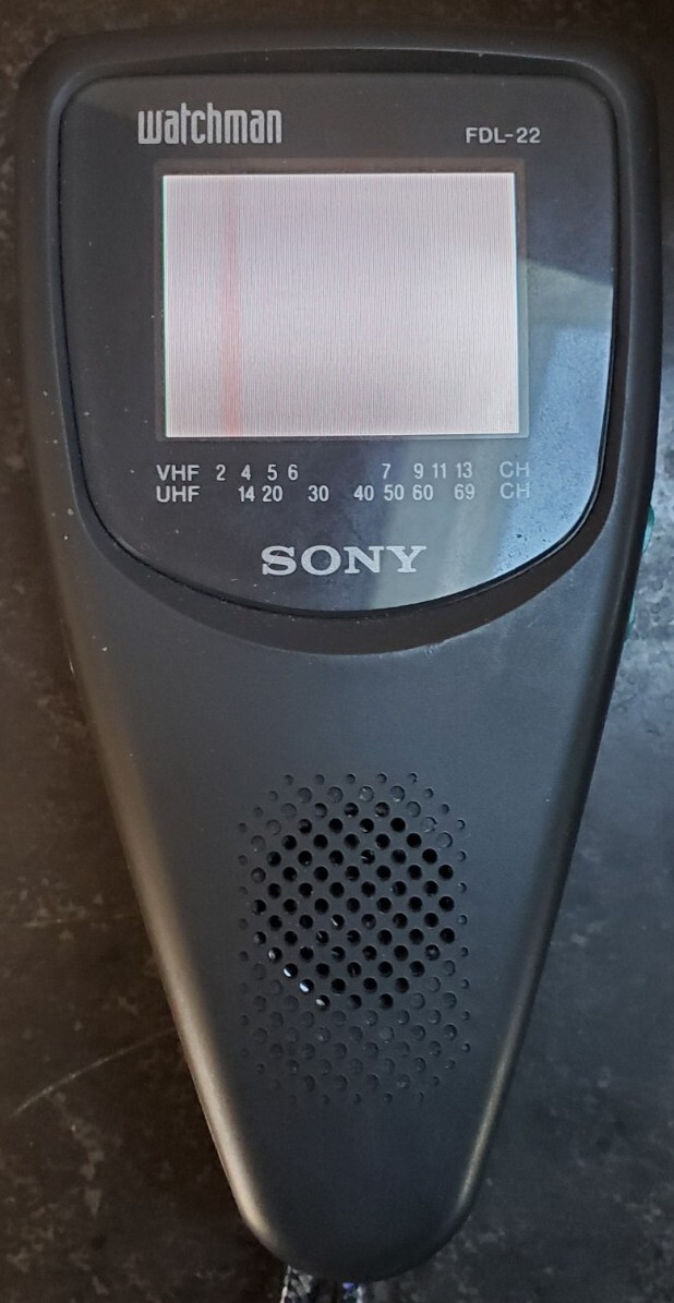 Sony Watchman FDL-22 LCD Color TV Handheld Portable TESTED Vintage B8 ...