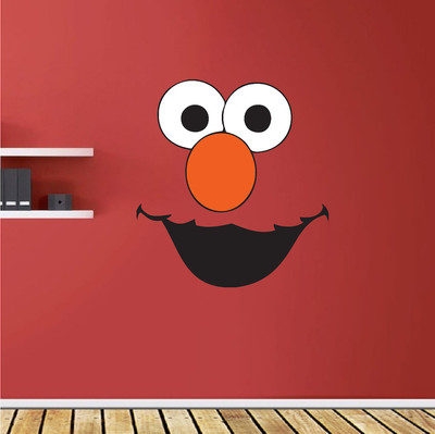 Elmo Face Wall Decal Mural Sesame Street Kids TV Show Tickle Me Elmo ...