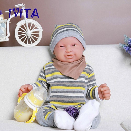 IVITA Adorable Reborn 23 inch Silicone Baby Girl Doll for sale online ...