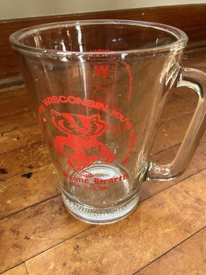 The Stone Hearth Wisconsin Bucky Badger Mug Night Beer Pitcher Madison ...