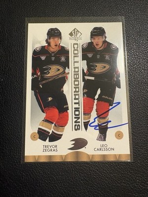 Trevor Zegras Leo Carlsson Signed 2023-24 SP Authentic #C-19 Ip Auto ...