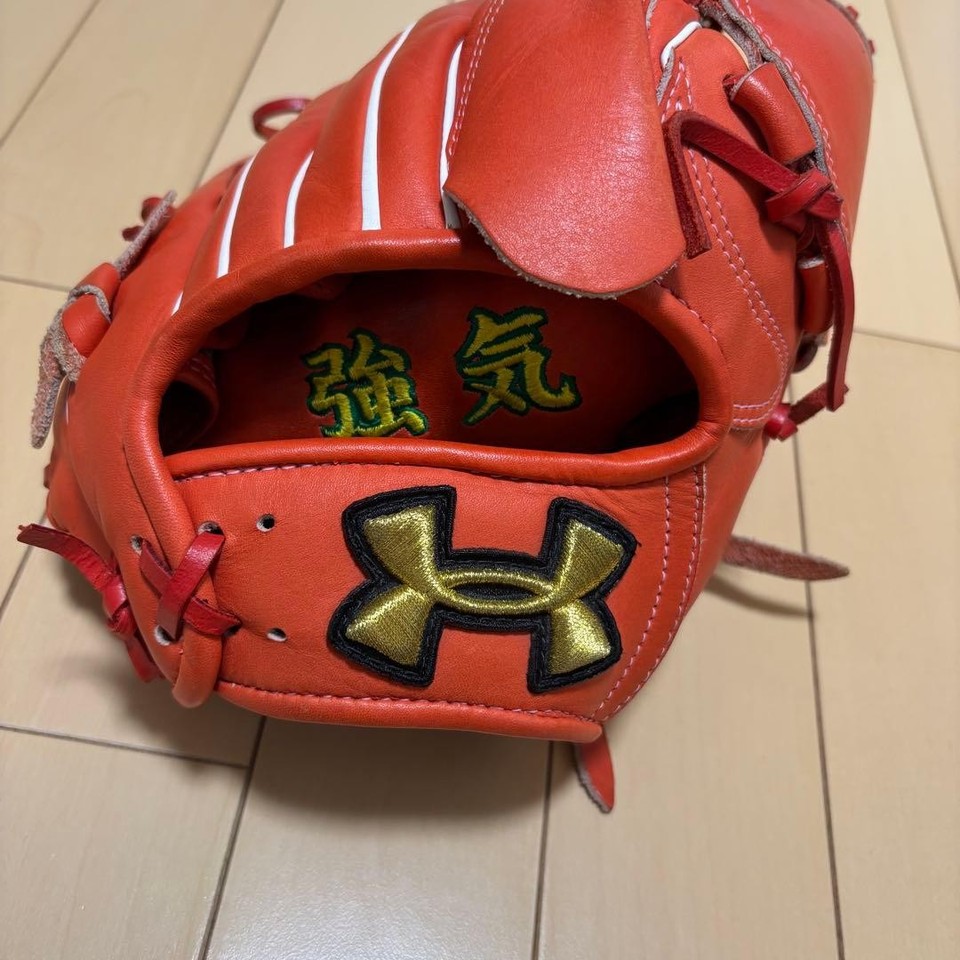 Under Armour Softer-Rubber-Ball Glove Orange for Pitchers, Kohei Stitch, Used | eBay