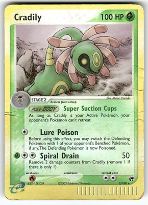 Cradily Sandstorm Reverse Holo Rare Pokemon Moderately played | eBay
