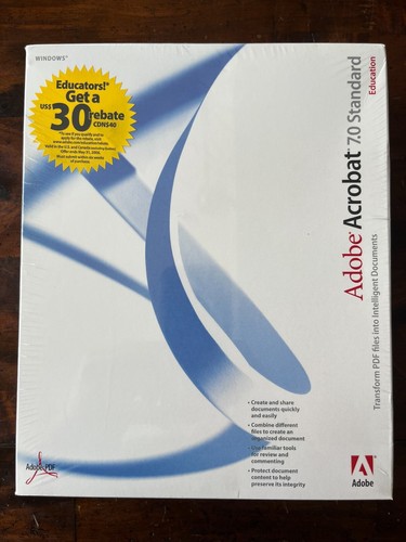 Adobe Acrobat 7.0 Standard Education Version Software *NEW SEALED* | eBay