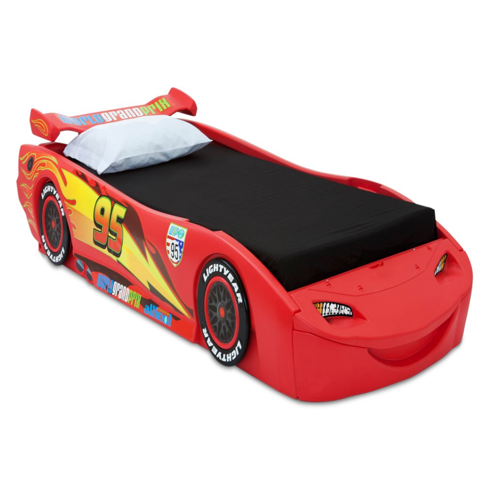 Disney Pixar Mcqueen Lightning Race Car Twin Bed Lightyear Race Wheels ...