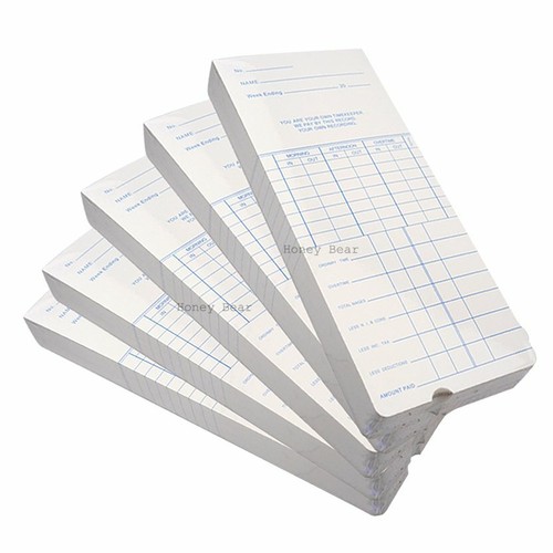 250 Pcs Weekly Payroll Cards For Employee Time Attendance Bundy Clock ...