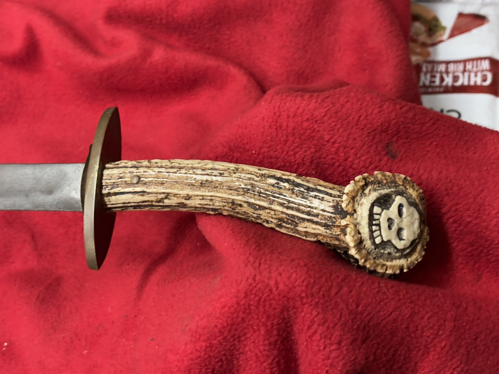 Custom Short Sword with Deer Antler Handle - 26 inches - 19 inch blade ...