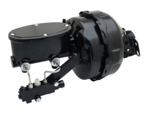 Black Out 9" Dual Power Brake Booster & Disc Disc Oval Master Cylinder ...