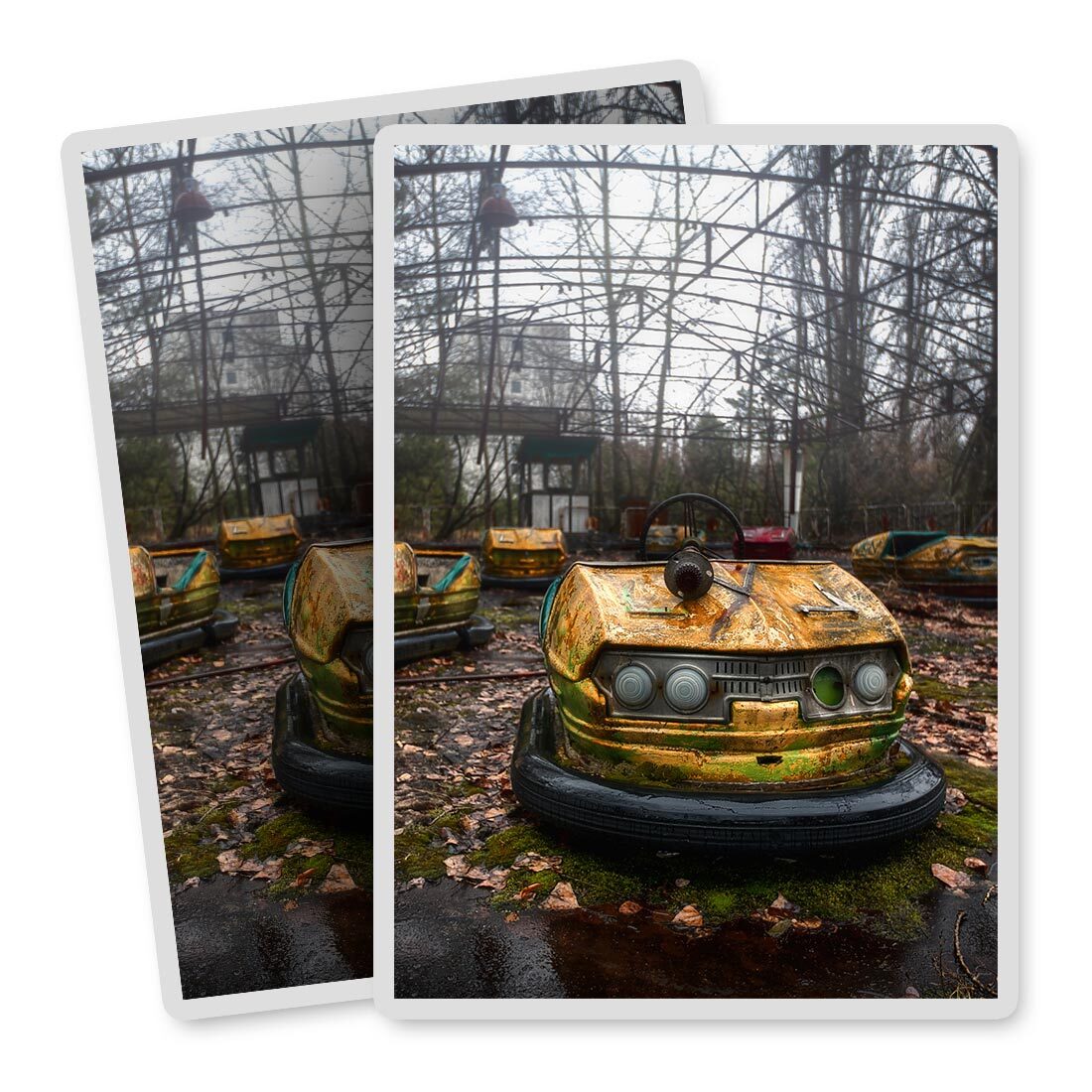 2x Vertical Vinyl Stickers Chernobyl Fairground Rides Ukraine Nuclear ...