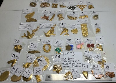 Vtg Miriam Haskell Stamping Findings Jewelry Design Craft Turtle Bug ...