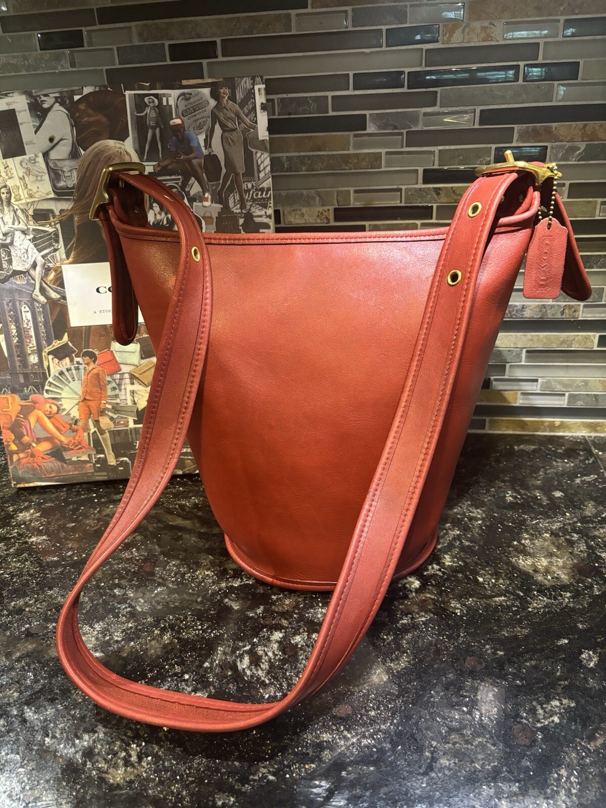 Vintage Coach Helen’s Legacy Duffle Bucket Sac Glovetanned Leather 9953 ...