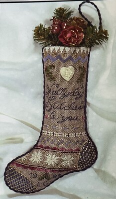 Calico Crossroads Cross Stitch Chart Christmas Stocking Pattern Linda ...