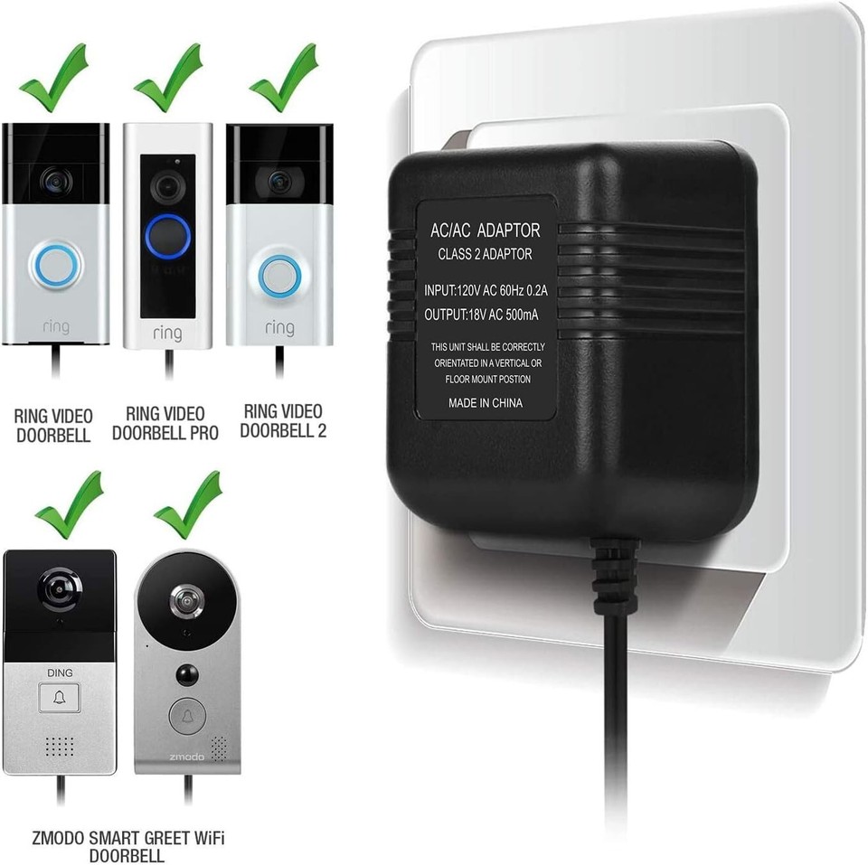Universal Power Adapter for Ring Doorbell - Doorbell Pro, and Doorbell ...