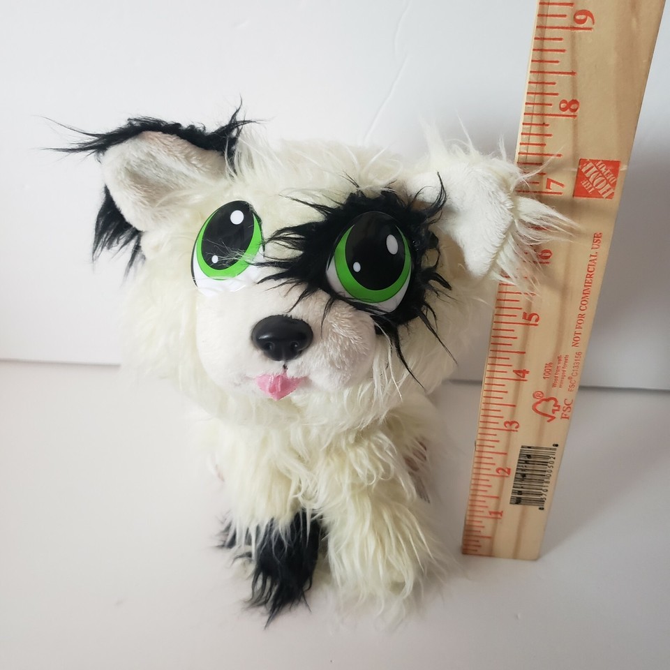 White & Black Stuffed Puppy Dog KD Group Stuffed Dog White & Black ...