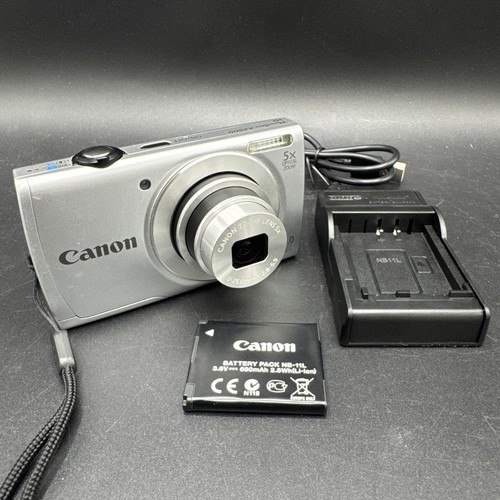 Canon PowerShot A2500 HD Digital Camera 16MP Silver W SD Card, 1 Battery | eBay