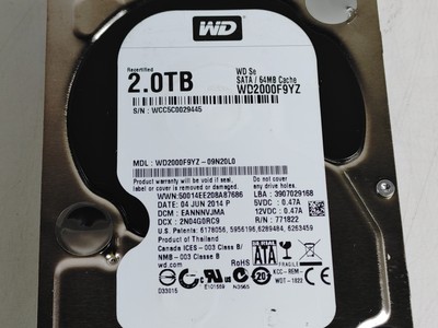 Western Digital Recertified WD2000F9YZ 2 TB SATA III 3.5 in Drive | eBay