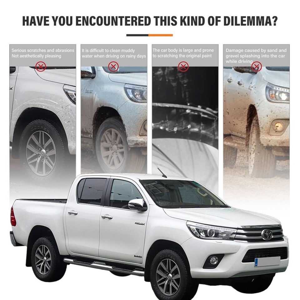 Wheel Arches Fender Flares Accessories For Toyota Hilux MK8 2015-2023 ...