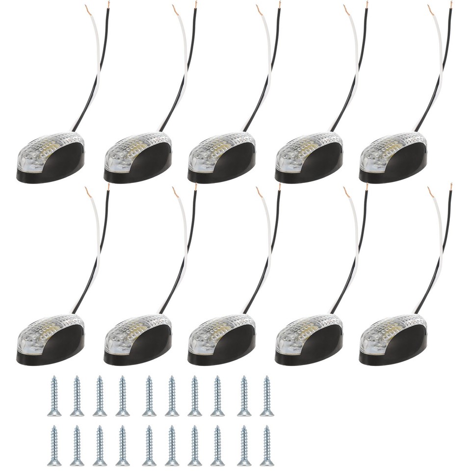 10x Red Amber LED Clearance Lights Side Marker Lamp Trailer Truck Multi ...