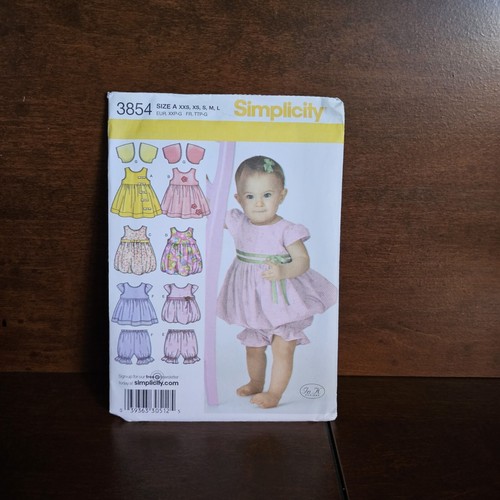 Simplicity 3854 Sewing Pattern Baby Dress Jumper Top Pantaloons Bolero ...