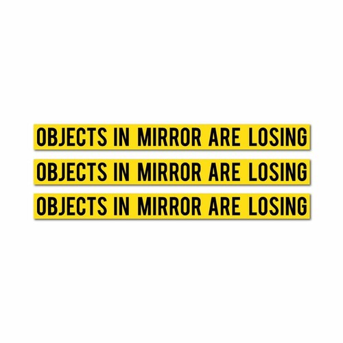 3X Objects In Mirror Sticker Decal Warning Funny Joke Tools Car Notice ...